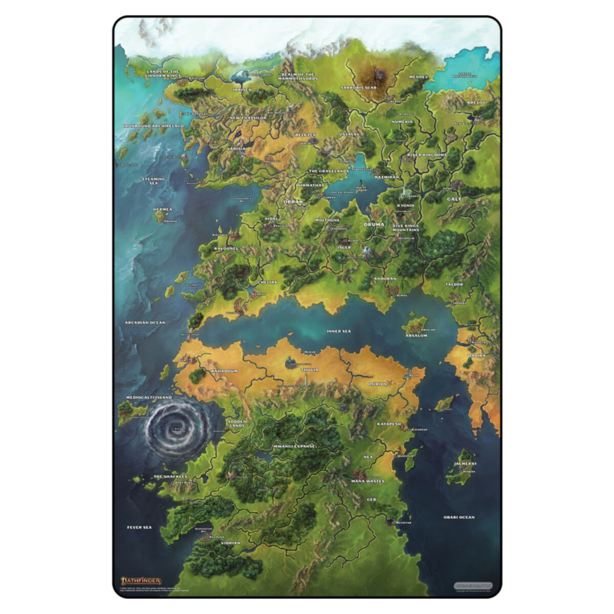 GamerMats: Golarion World Map - Pathfinder 2e (XL Deskmat) [::] Let's ...