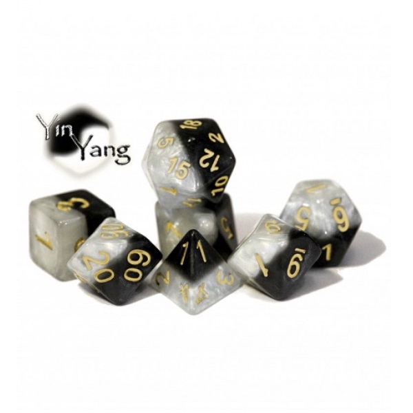 Halfsies Dice - Yin Yang with Upgraded Dice Case [::] Let's Play Games NZ